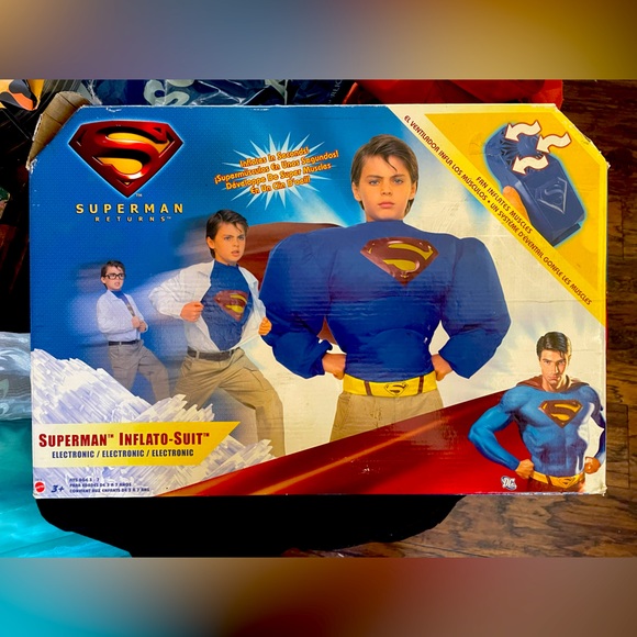Mattel | Costumes | Dc Electronic Superman Inflatosuit Costume With Fan ...